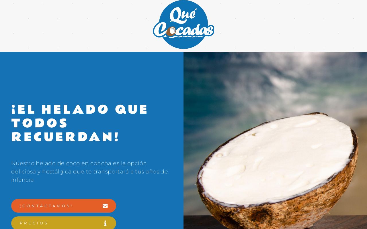 Helado de coco en concha